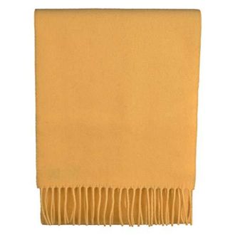 Toutacoo Echarpe 100% Laine - Homme & Femme - Fabriqu&eacute;e en France - Couleur 17b-Moutarde