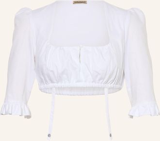 Gottseidank Gottseidank Dirndlbuse Gwendolyn Mit 3/4-Arm weiss