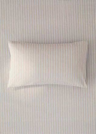 Mango Taie doreiller enfant percale de coton imprim&eacute; rayures fines 30x50 cm vanille - Home - 30x50cm - MANGO HOME