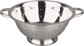 Ibili 711114 Salatseiher mit Fu&szlig; 14 cm, Edelstahl, silber, 14 x 14 x 10 cm