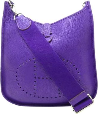 Herm&egrave;s Sac bandouli&egrave;re Pre-owned Evelyne III PM - Femme - Pre-owned - Violet - Taille: ONE Size
