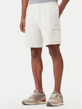 Napapijri Sportshorts N-Box Logo Cargo NP0A4I59 Wei&szlig; Regular Fit