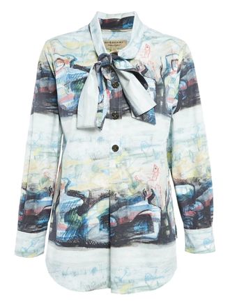 Burberry chemise &agrave; imprim&eacute; abstrait - Bleu