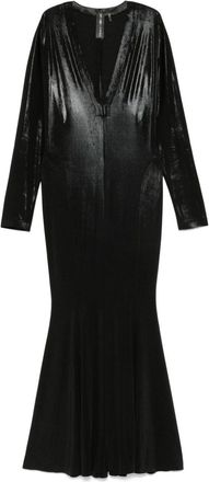 Norma Kamali Kleid mit V-Ausschnitt - Schwarz