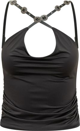 Pinko Figurbetontes- &auml;rmelloses Drapetop - - Tops - Damen - Schwarzk - M