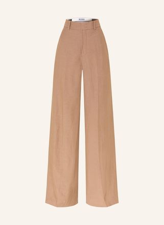 Rossi Rossi Marlenehose Ivon Mit Leinen braun