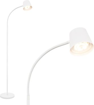 Briloner LED Stehlampe kabellos mit Touch, stufenlos dimmbar, Akku & Lichtquelle tauschbar, Akku Stehleuchte, Leselampe, Wohnzimmerlampe, Deckenfluter, Standle