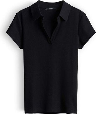 someday Kurzarmshirt Kleoh Polo aus Jersey mit Polokragen Mit Polokragen und softer Rippenstruktur