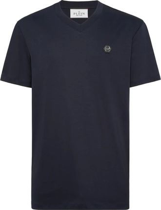 Philipp Plein t-shirt à logo appliqué - Bleu