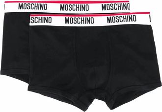 Moschino Schwarzes Baumwoll-Boxer-Set - - Underwear - Herren - Schwarzk - XS