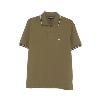 Emporio Armani Homme, Tops, Vert, Taille: 2XL Polo Piqu&eacute;