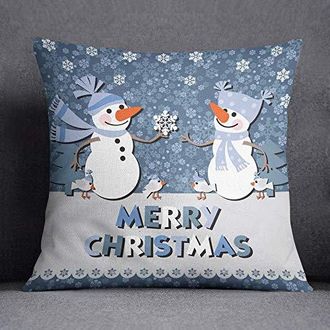 Questo Casa Weihnachtsbaum Kissenbezug mit Unsichtbarer Reißverschluss, Kissenhülle, Zierkissenbezug, Wohnkultur, Für Sofa, Kaffeestube, Größe: 45X45 cm - Entworf