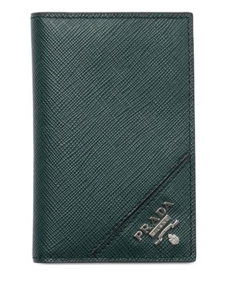 Prada porte-cartes en cuir - Vert