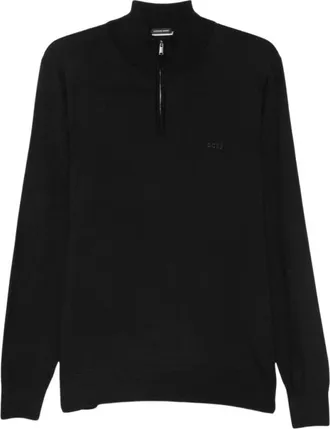 HUGO BOSS SweaT-shirt z fermetureure &eacute;clair - Homme - Sweatshirts et sweats &agrave; capuche - Noir - Taille: M