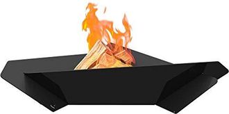 Kratki Fire Triangle Gartenfeuerschale freistehend, asymmetrisch, dreieckig, Gewicht 10,1 kg, Abmessungen B71 x L63,5 x H17 cm, aus robustem, hitzebest&auml;ndige