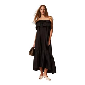 Twinset Femme, Robes, Noir, Taille: 38 FR Robe Longue