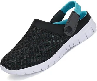 Saguaro Mules Homme Femmes Pantoufles Été Chaussures de Jardin Sabots Respirant Sandales de Plage Piscine Chaussons Bleu 48