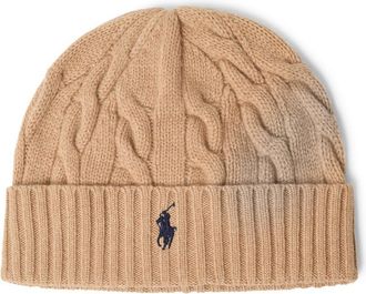 Polo Ralph Lauren Bonnet en laine et cachemire marron Polo Ralph Lauren