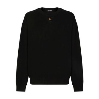 Dolce & Gabbana Homme, Pulls, Noir, Taille: XS Maille Col Rond
