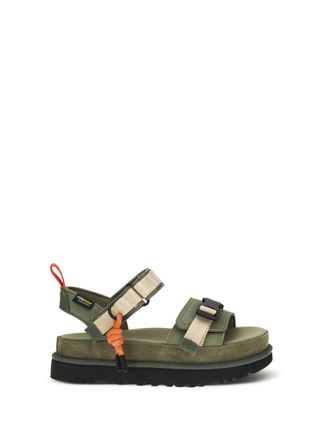 UGG Womens Sandals Goldenstar Wildwood Burnt Olive Upper: Other Materials
