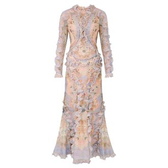Zimmermann Robe Longue Volants Rebellion - Femme - Robes - Multicolore - Taille: 40 FR