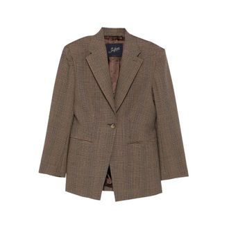 Seafarer Prince of Wales Karomuster Sakko - - Jackets - Damen - Braun - M