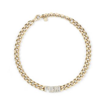 Philipp Plein Lettering Necklace - - Accessories - Damen - Gelb - ONE SIZE
