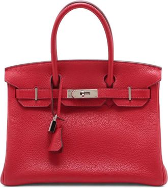 Herm&egrave;s 2012 Togo Birkin Retourne 30 handbag - Rot