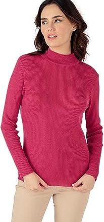 Damart Pull-Chaussette col Montant 50% Laine mérinos Femme Rose Taille 42/44