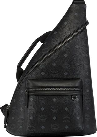 MCM Rucks&auml;cke - Sling Aren Sling-Bag in Visetos - Gr. unisize - in Schwarz - f&uuml;r Damen