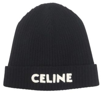 Celine Pre-owned Wollstrickm&uuml;tze - - Pre-owned - Herren - Schwarzk - ONE SIZE