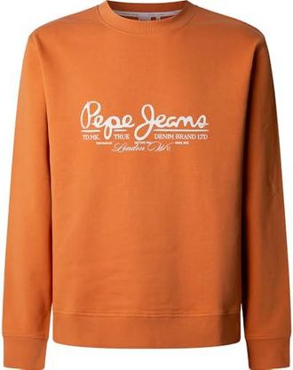 Pepe Jeans London Dumas Crew Maillot de survêtement, Orange (Orange Coucher du Soleil), L Homme