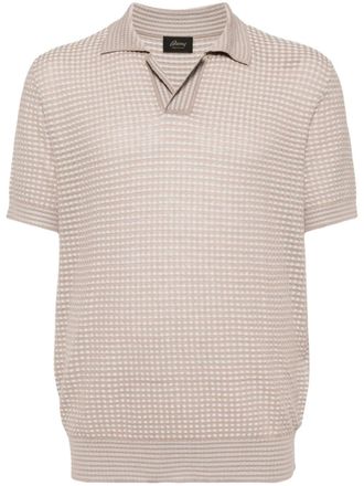 Brioni polo en maille - Marron