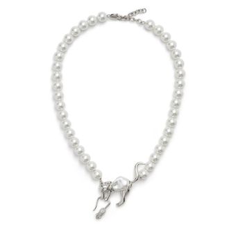 Marc Jacobs Cat And Mouse Pearl Necklace - - Accessories - Damen - Grau - ONE SIZE