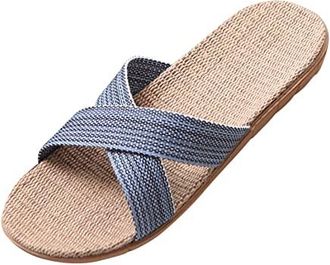 Generic Sandales et pantoufles dint&eacute;rieur antid&eacute;rapantes pour homme avec semelle &eacute;paisse et semelle &eacute;paisse pour homme Taille 14, bleu, 41 1/3 EU