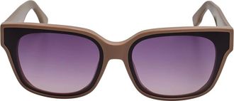 Karl Lagerfeld Femme, Accessoires, Beige, Taille: ONE Size Lunettes de soleil rectangulaires en ac&eacute;tate