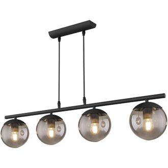 Globo Lighting suspension - Blama - noir - verre verre fum&eacute; - grande
