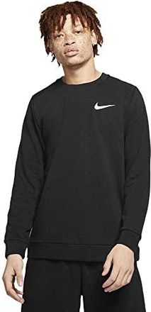 Nike Nike M NK DF LS CRW Sweatshirt, Black/White, XL-T Mens