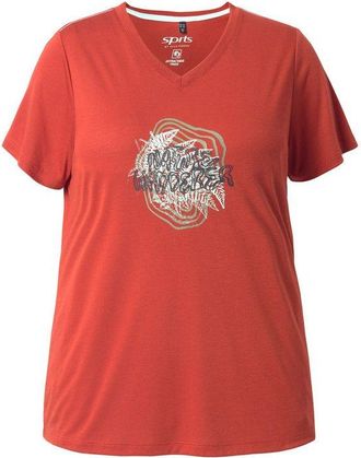 Ulla Popken T-Shirt Funktionsshirt antibakteriell V-Ausschnitt