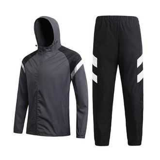 Generico Combinaison de sport pour homme en coton avec fermeture &agrave; glissi&egrave;re, combinaison compl&egrave;te de maison, v&ecirc;tements de sport, de course, combinaisons de gy