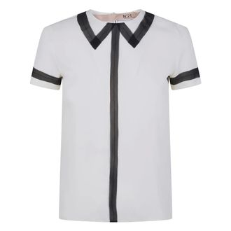 N&deg;21 Femme, Blouses et Chemises, Beige, Taille: 40 FR Canvas Blouse