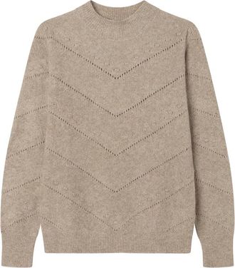 Springfield Damen 1.t.ap. Swater Elastane Estruc Chevron Jersei, Karamell, L