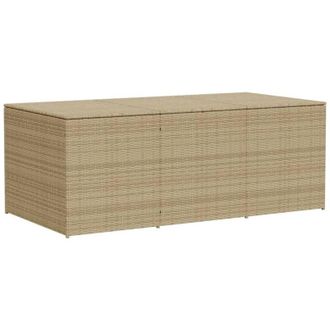 vidaXL Bo&icirc;te de rangement de jardin m&eacute;lange beige 984L r&eacute;sine tress&eacute;e