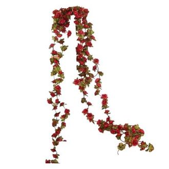 Generic Guirlande de pivoines artificielles rouges &agrave; suspendre pour arche de mariage, d&eacute;coration murale, d&eacute;corations de table dautomne (H, NaN)