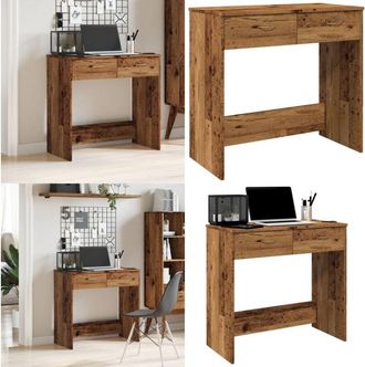 vidaXL Schreibtisch Altholz-Optik 80x40x75 cm Holzwerkstoff - Vidaxl