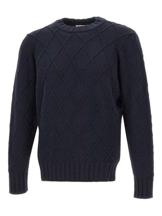 FILIPPO DE LAURENTIIS Pullover mit Rautenmuster - Blau