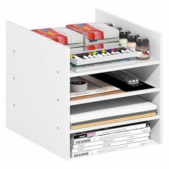 Furinno Cubicle W&uuml;rfel-Einsatz, 3-Ebenen Cube Organizer, 3-st&ouml;ckiges Regalzubeh&ouml;r, passend f&uuml;r Furinno Triple Thick Cubes und IKEA Kallax, f&uuml;r Aufbewahrung un