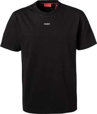HUGO BOSS Herren T-Shirt schwarz Baumwolle