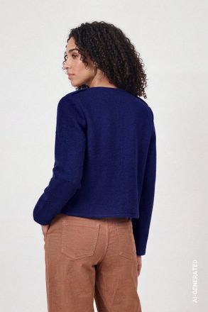 Monari Strickjacke mit Wolle, Schulterklappen, Brusttaschen mit Kn&ouml;pfen, Regular Fit