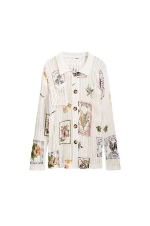 Desigual Damen 25SWJF35 Sweatshirt, White, S